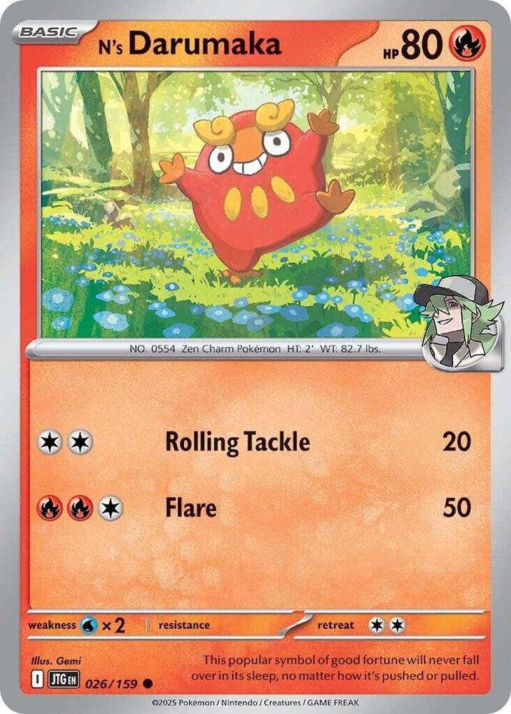 N’s Darumaka – 026/159 – Pokemon Cartas